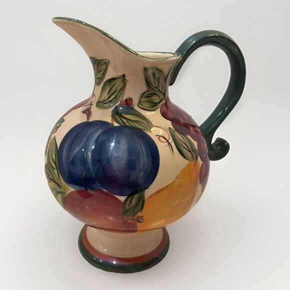 Poof Excellence | Dining | Noble Excellence Hand Painted Fruit Pitcher ...